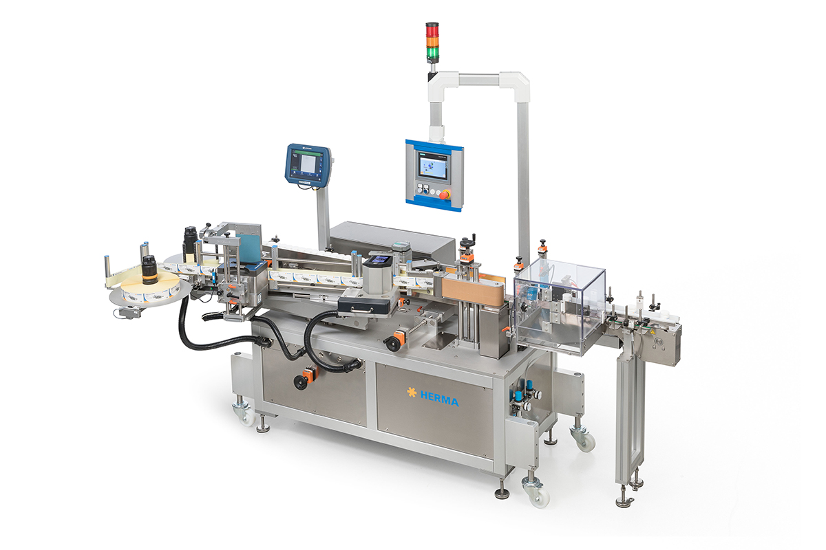 Wrap-around labeller HERMA 152E: labelling for many industries