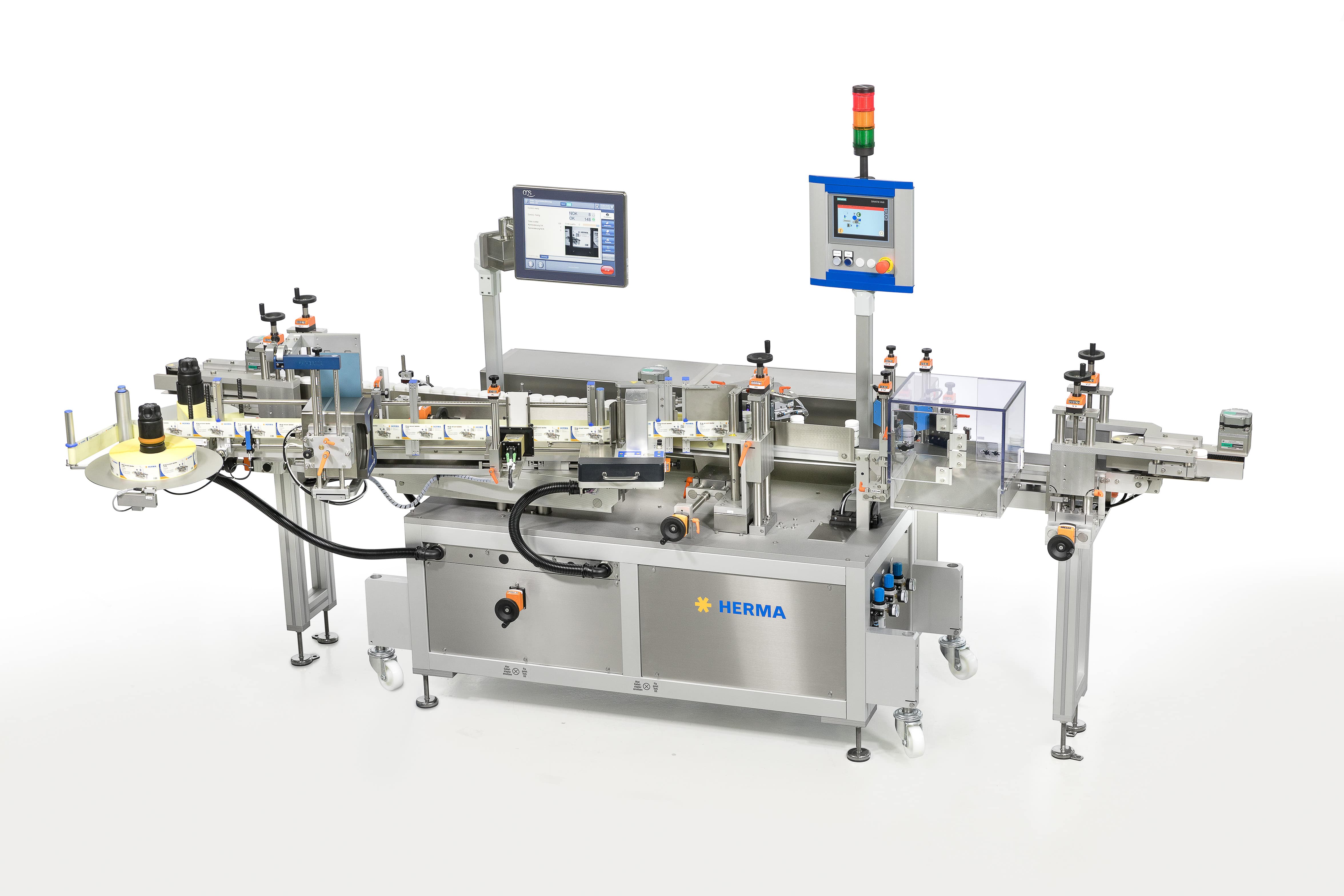 Wrap-around labeller HERMA 152E: labelling for many industries