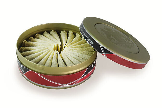 Labelling round snus and nicotine pouches tins | HERMA