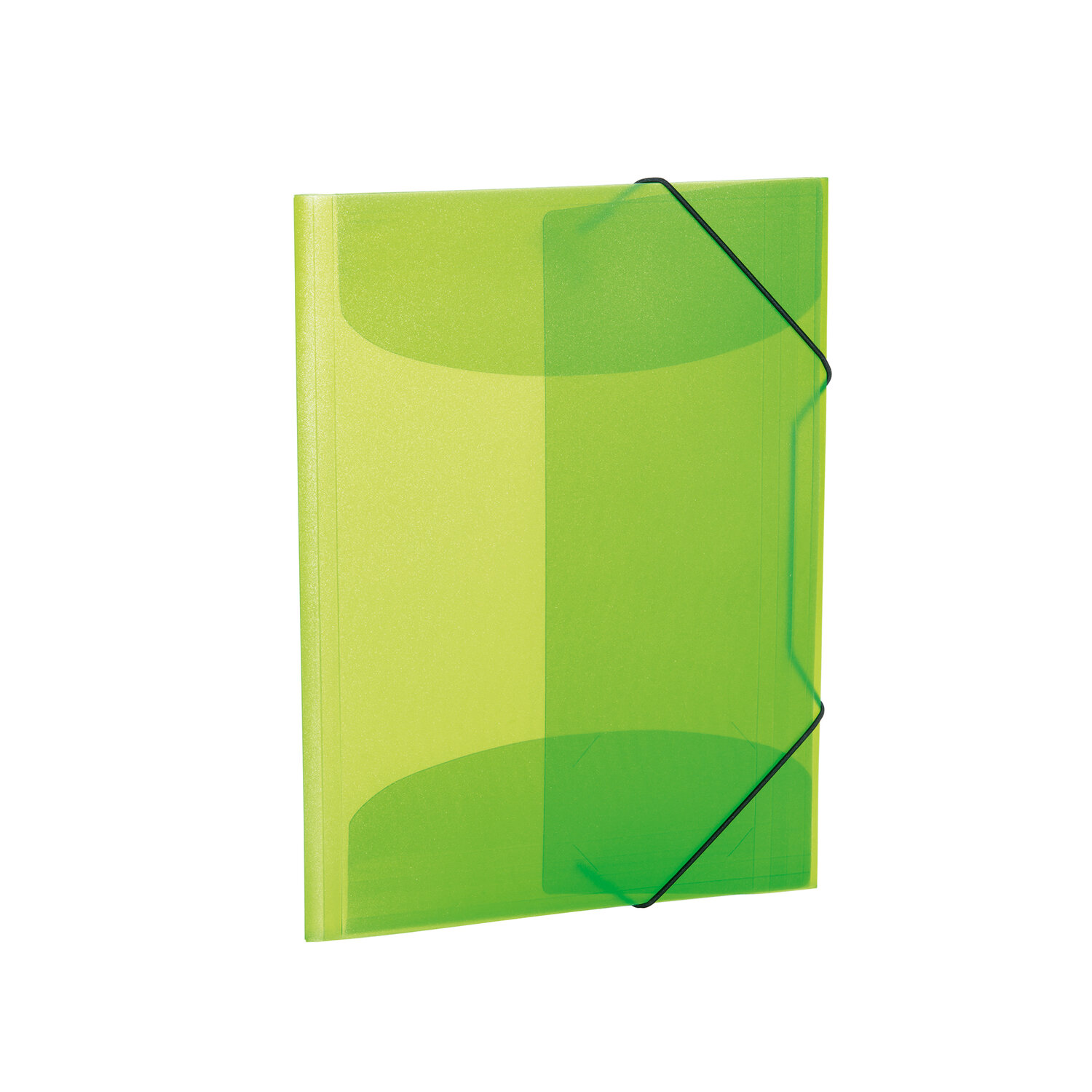 Elasticated folder A4 PP translucent light green 19508