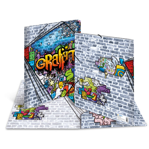 Elasticated folder A4 PP graffiti 19237