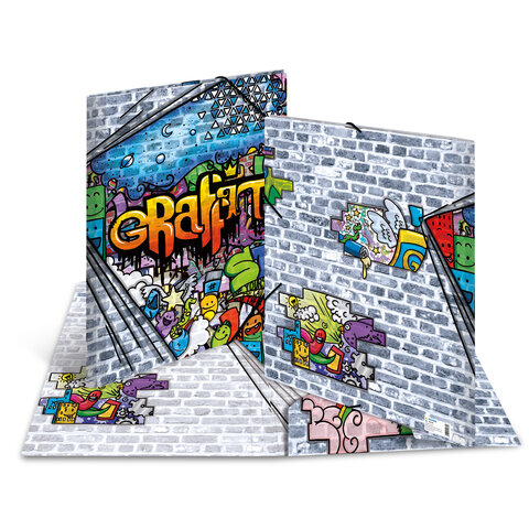Elasticated folder A3 PP graffiti 19239